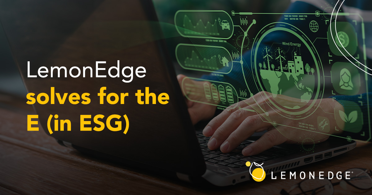 LemonEdge solves for the E (in ESG)